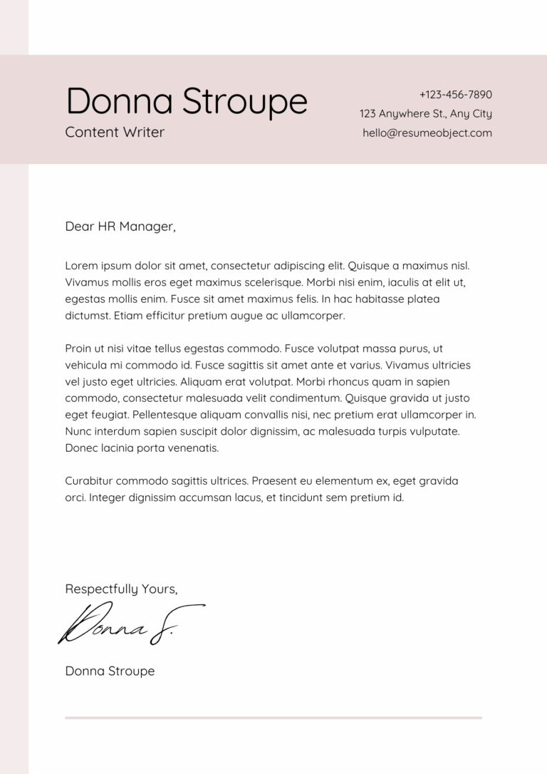 Cabin Crew Cover Letter Examples, Sample Format - Resume Object