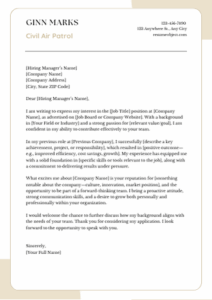Civil Air Patrol Cover Letter Examples, Sample Format - Resume Object