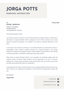 Nursing Instructor Cover Letter Examples, Sample Format - Resume Object