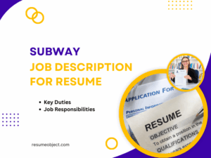 Subway Job Description for Resume in 2026 - Key Duties ...